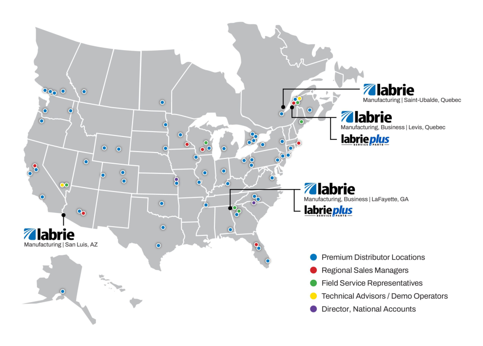 Labrie Group Distributor Network | Labrie Group
